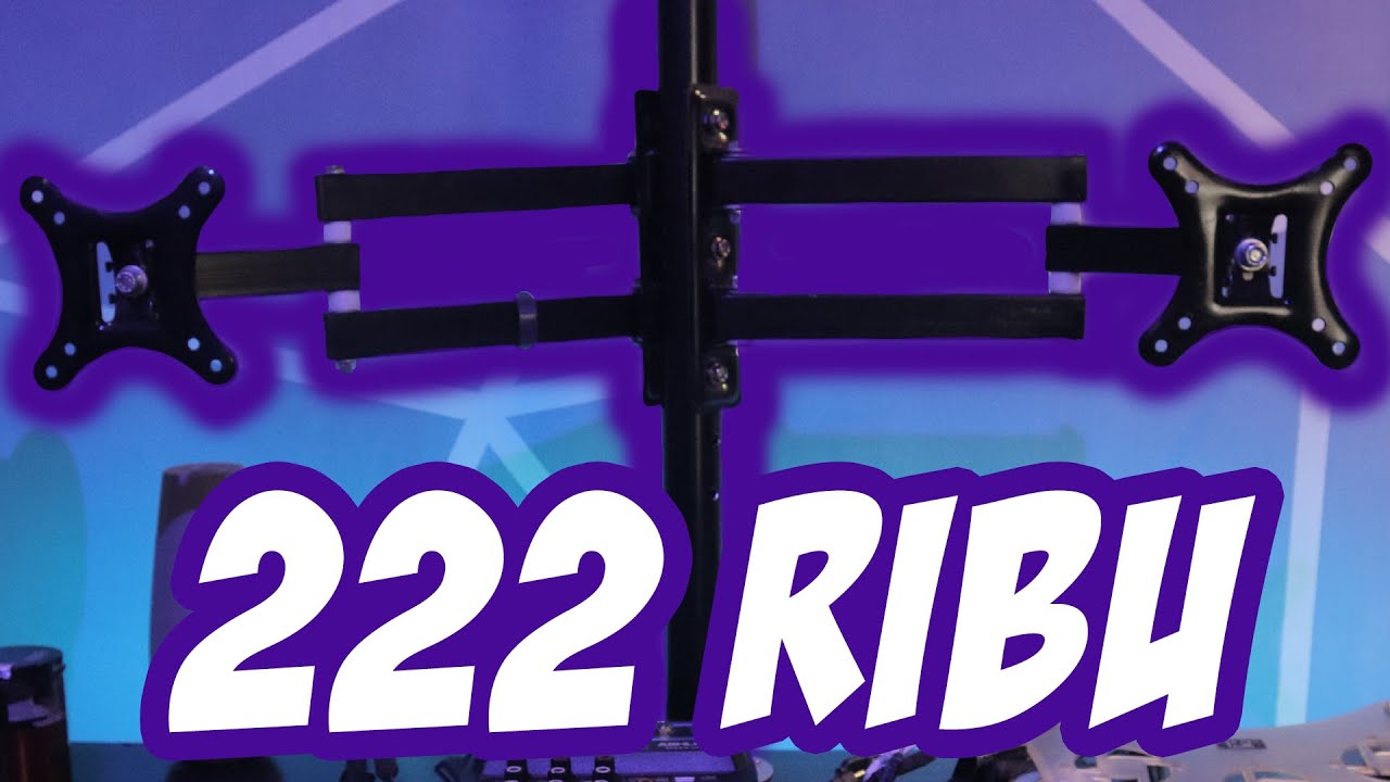 Diy dual arm mount monitor murah - YouTube