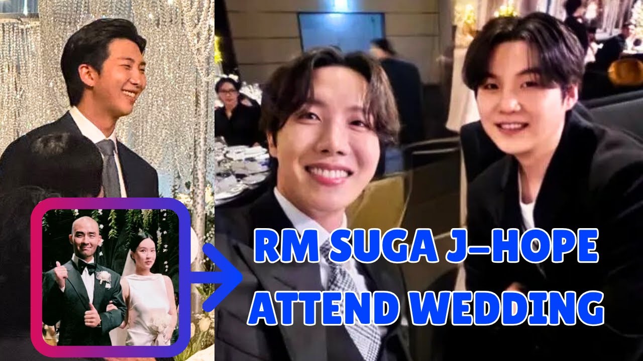 BTS RM SUGA & J-HOPE Attend Stylist Kimvenchy's Wedding in Seoul 💜 RM ...