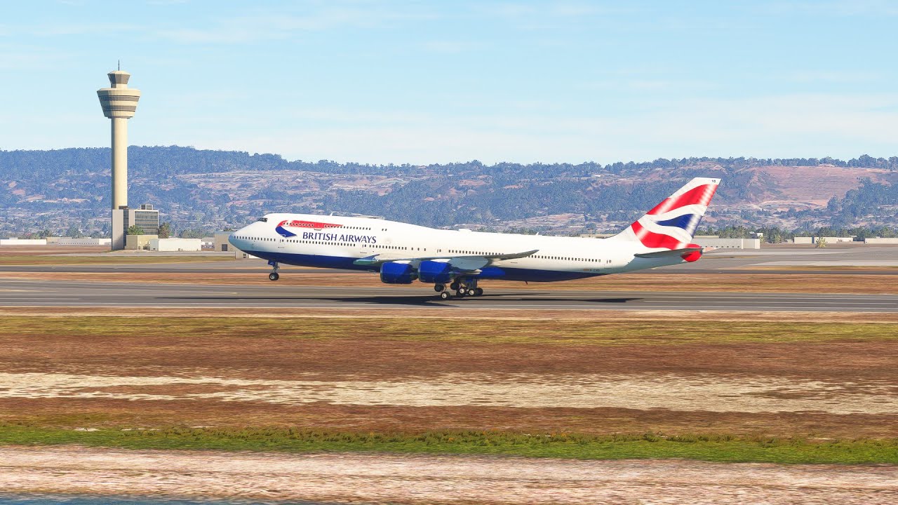 IMPOSSIBLE!! Very Beautiful View Moment Landing Boeing 747 at Oakland ...