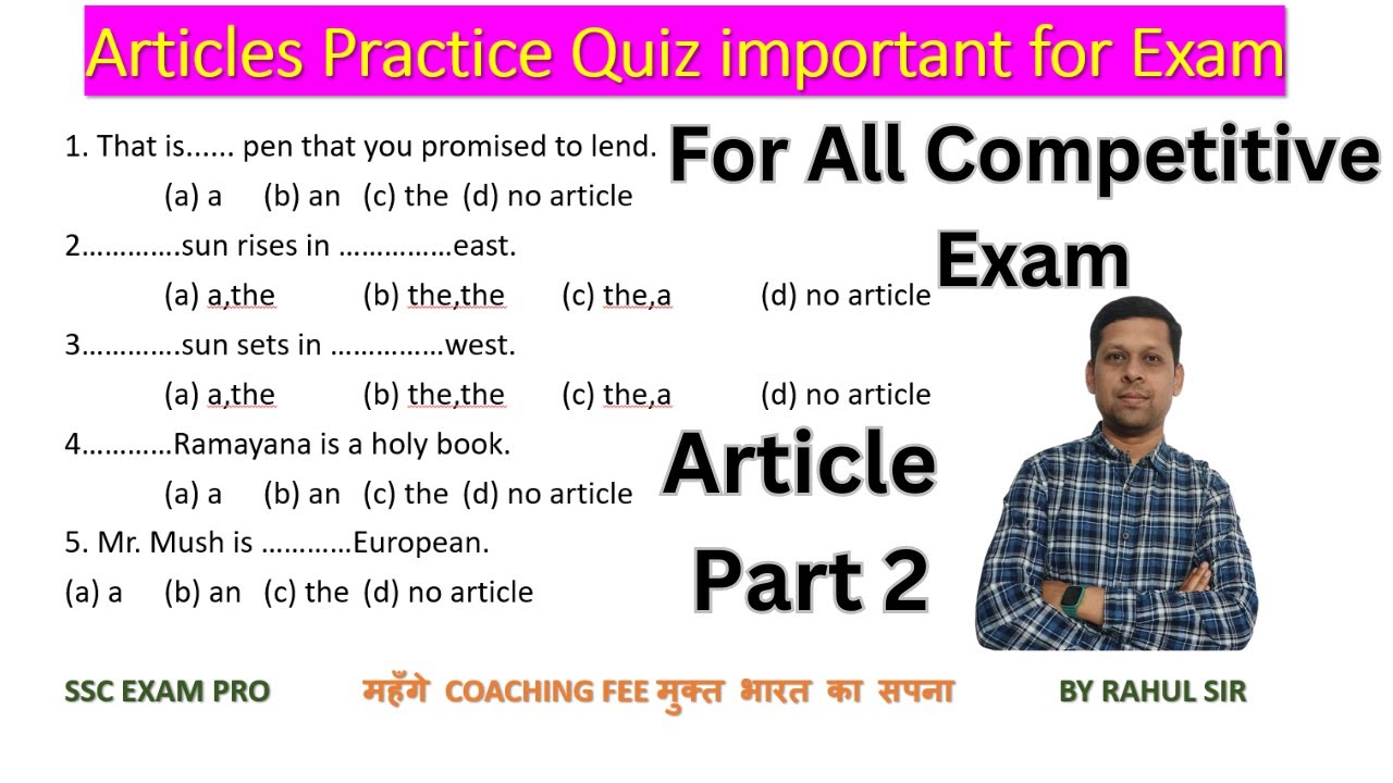 Articles A An The question | Articles A An The in English Grammar ...