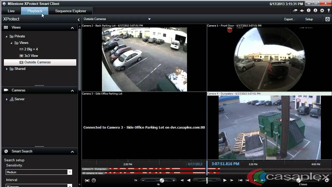 Milestone XProtect Smart Client - Playback Video on Multiple Cameras at Once - YouTube