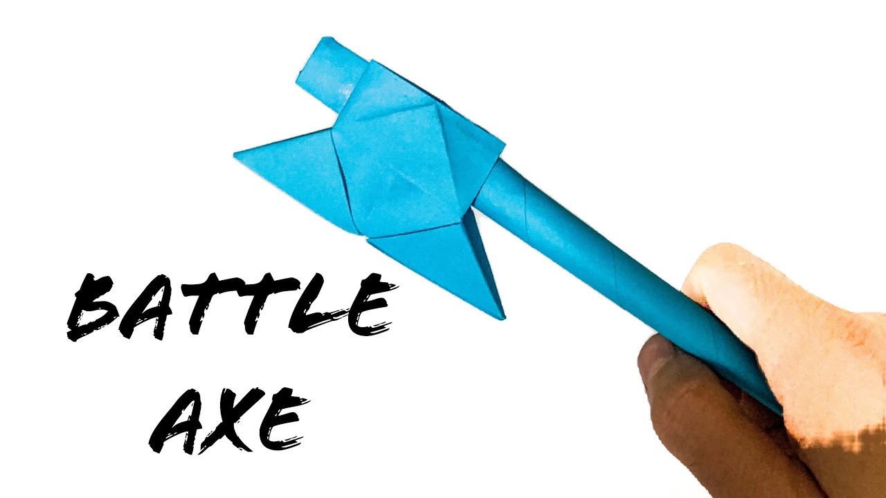Origami Battle Axe - YouTube