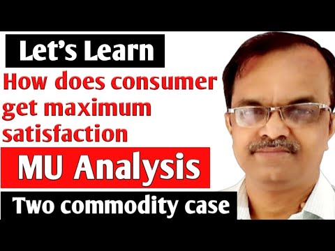 Consumer's Equilibrium : Marginal Utility Analysis | Two Commodity Case ...
