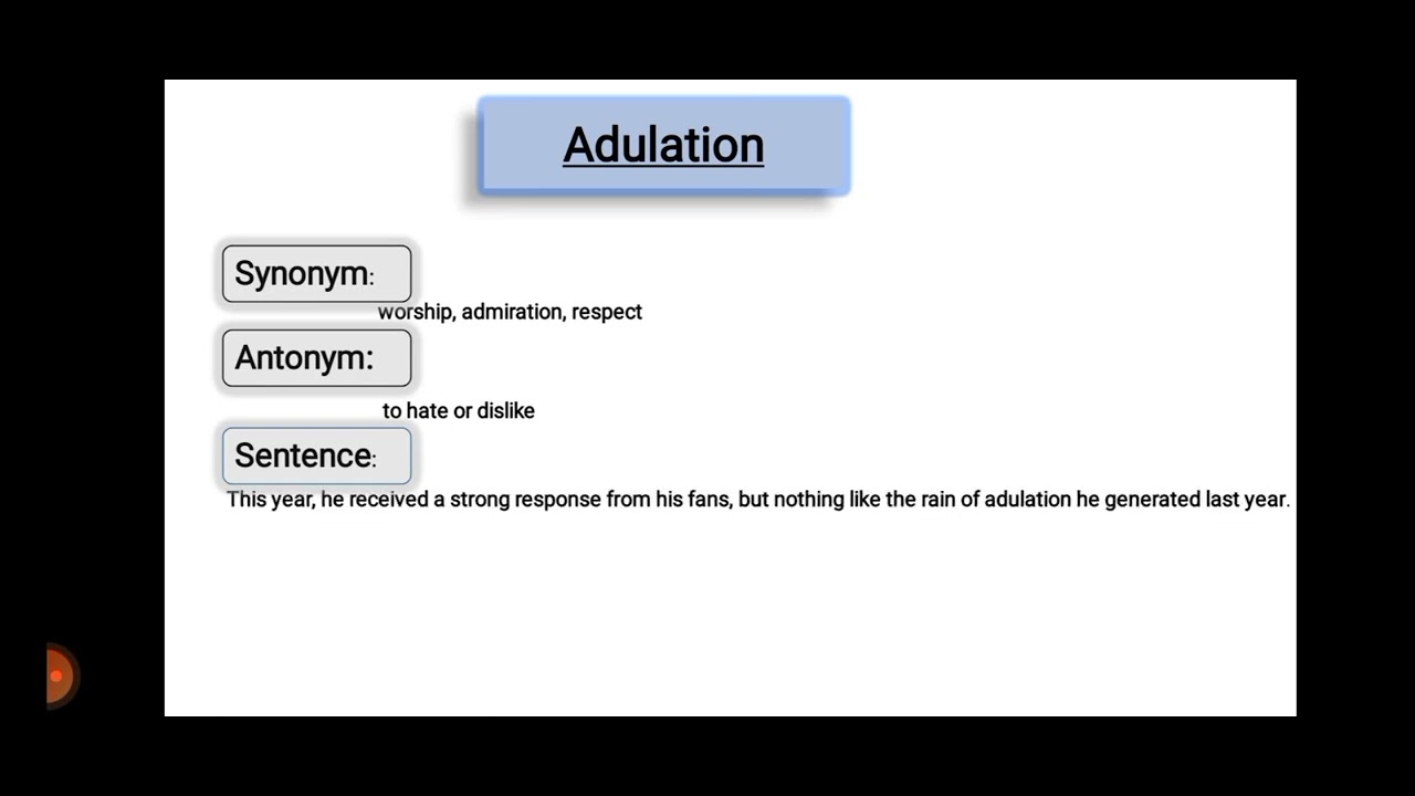 English learning words | Adulation synonym, Antonym and use in a ...