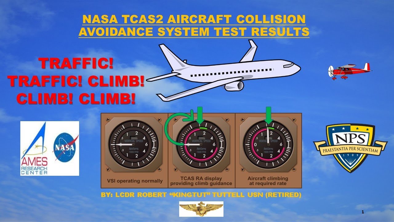 NASA/NPS TCAS2 AIRCRAFT COLLISION AVOIDANCE SYSTEM TEST - YouTube