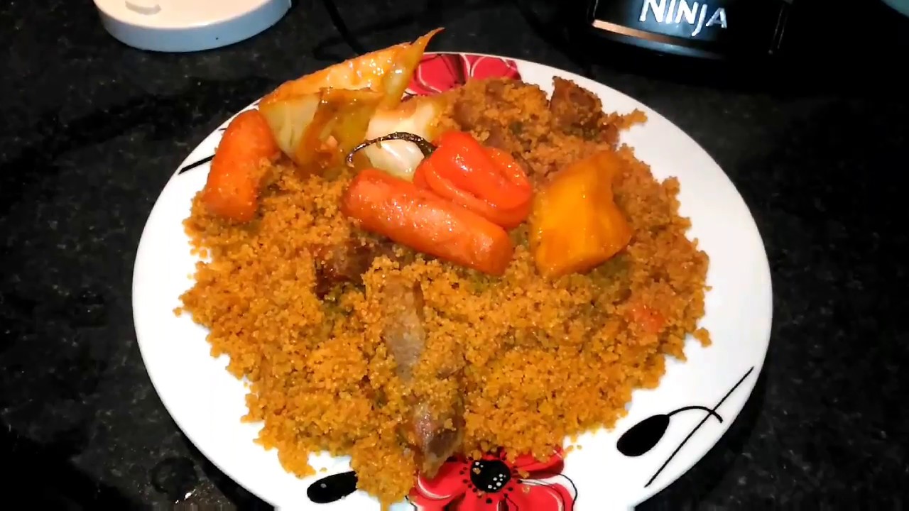Gambian Beef Benachin Cooscoos - YouTube