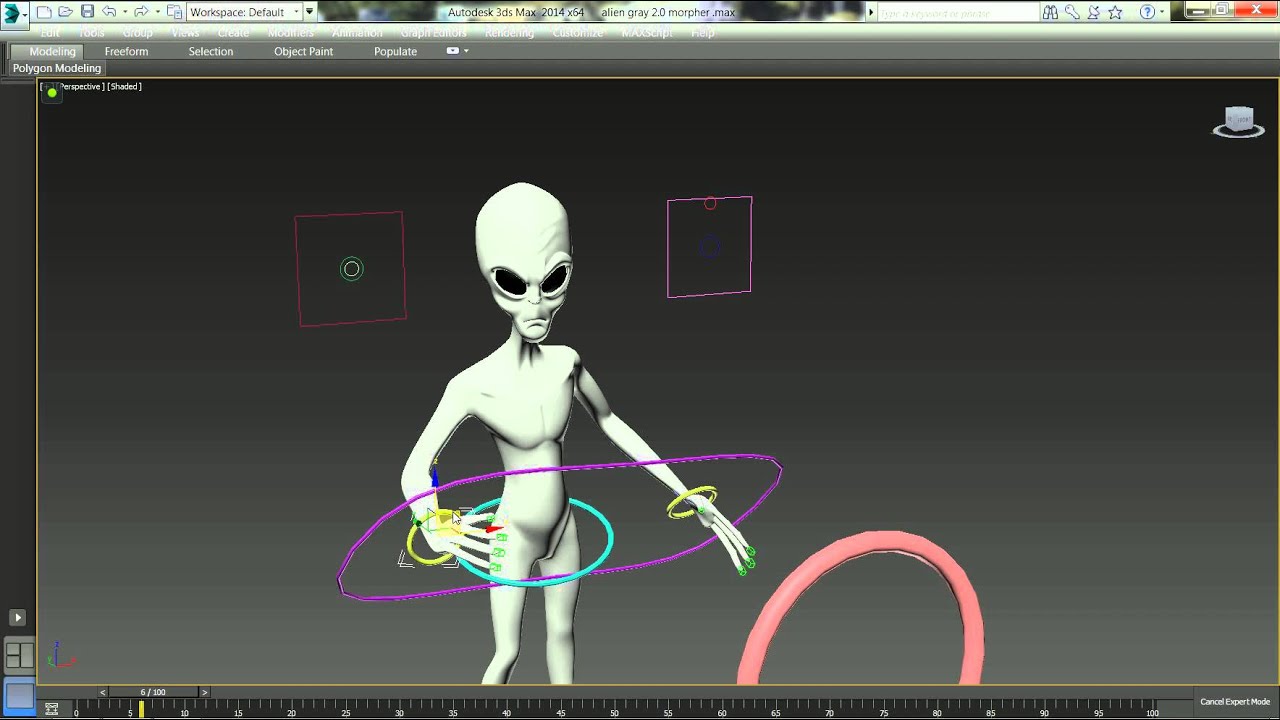 Alien 3D model rig complete - YouTube