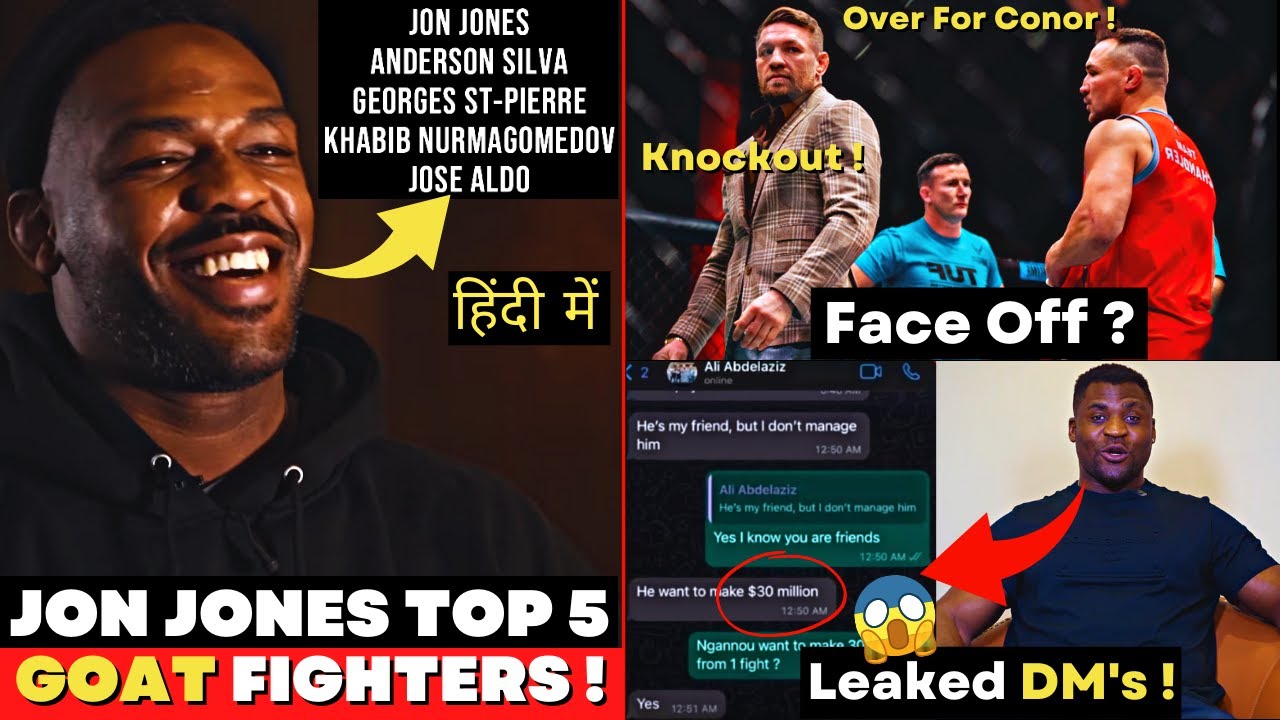 Jon Jones GOAT List😱 Conor McGregor Big Statement on Michael Chandler ...