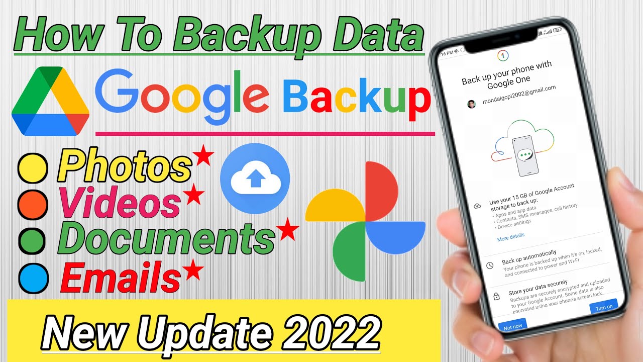 How to backup mobile data on google backup - YouTube
