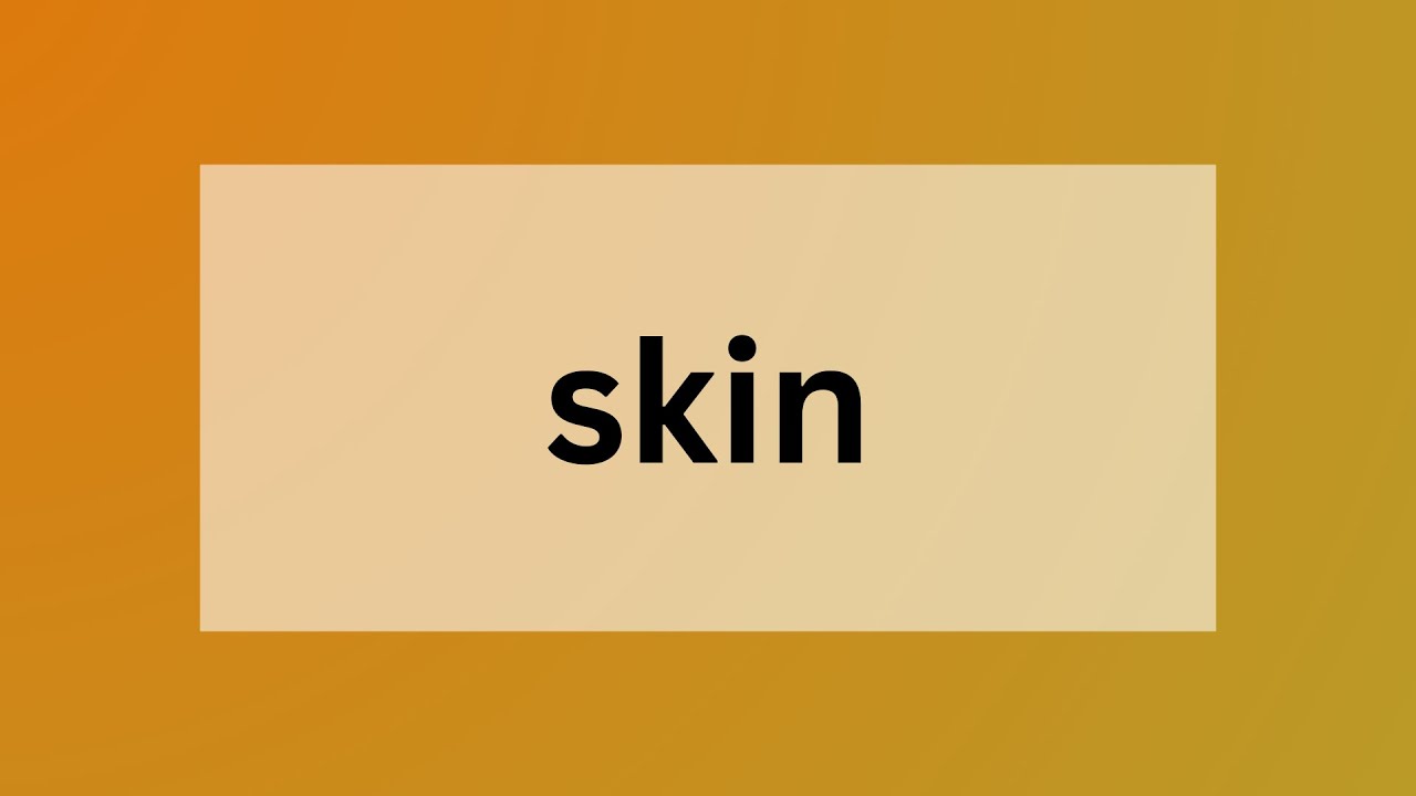 Skin | Definition, Origin and Function in Protection - YouTube