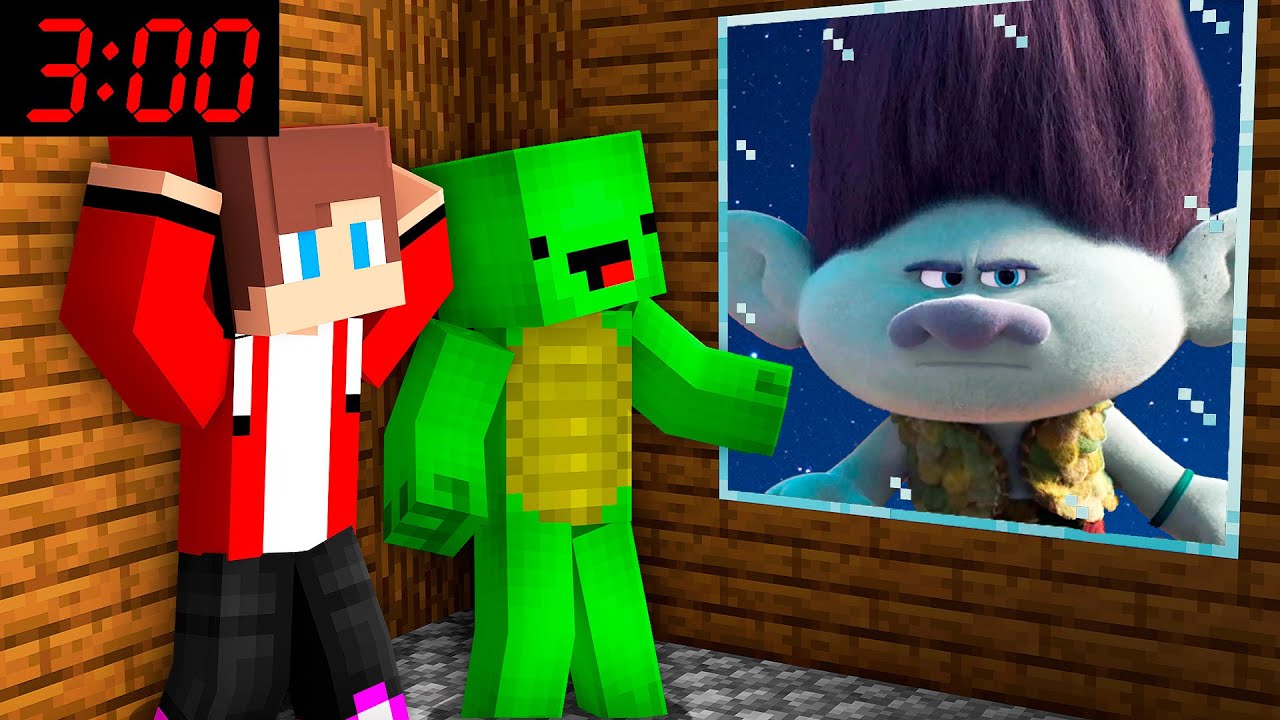 Why Mikey and JJ Attacked by Trolls Branch At 3:00 AM in Minecraft ...