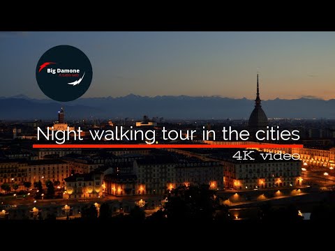 🌍 Night walking tour in the cities of the world. Camminare per le città ...