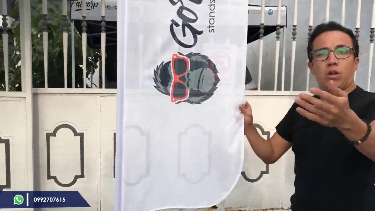 Banderas o banderolas sublimadas - YouTube