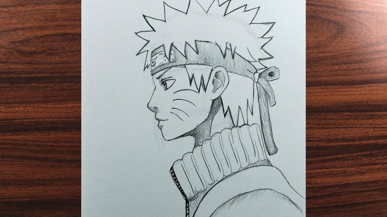 How to draw Naruto Uzumaki side face - step by step | How to Draw Anime ...