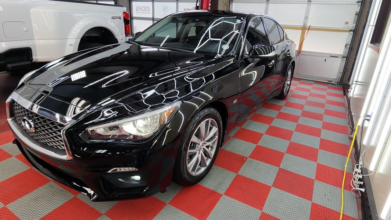 2019 Infiniti Q50 // Mild Correction Water spots removal // Deep polish ...