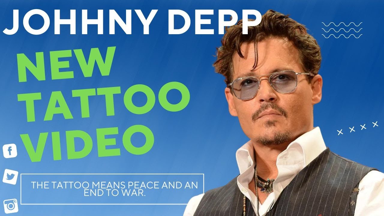 Johnney Depp gets a new tattoo, a broken arrow. It means "Peace". Watch ...