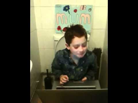 Very funny boy on toilet - YouTube