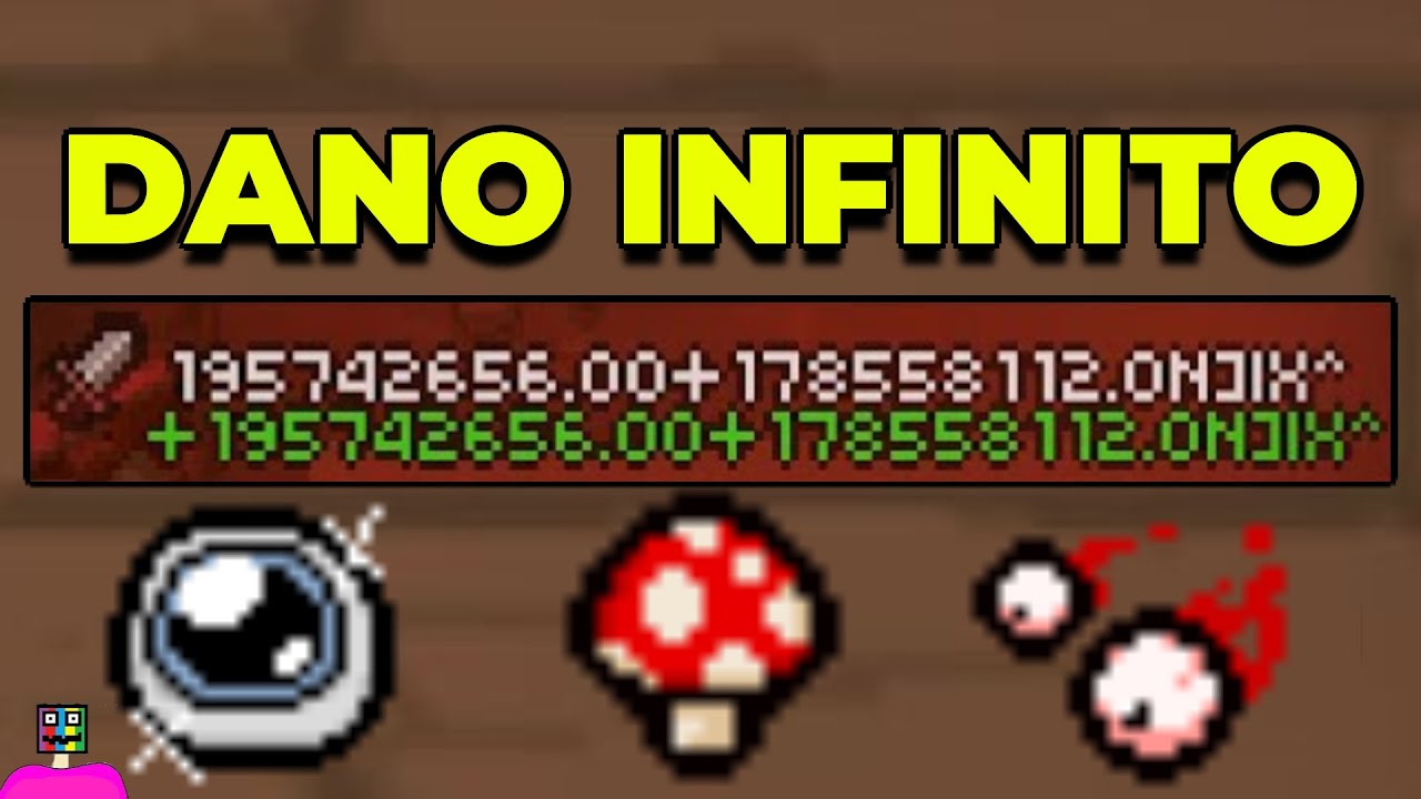 RECORDE de DANO! Fiquei com DANO INFINITO no The BINDING of ISAAC - YouTube