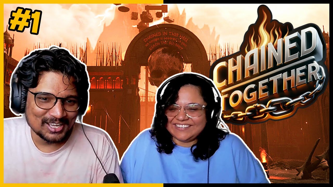 Couple Plays Chained Together - Part 1 - YouTube