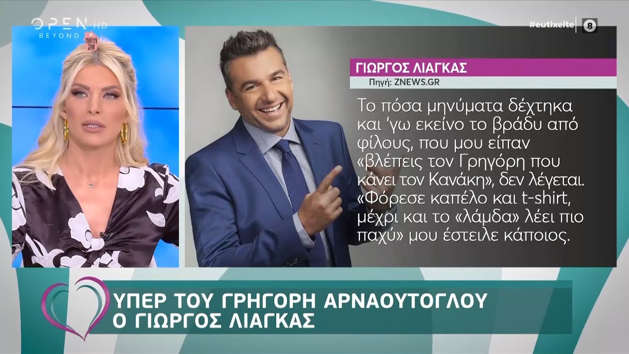 Υπέρ του Γρηγόρη Αρναούτογλου ο Γιώργος Λιάγκας - Ευτυχείτε! 6/4/2020 ...