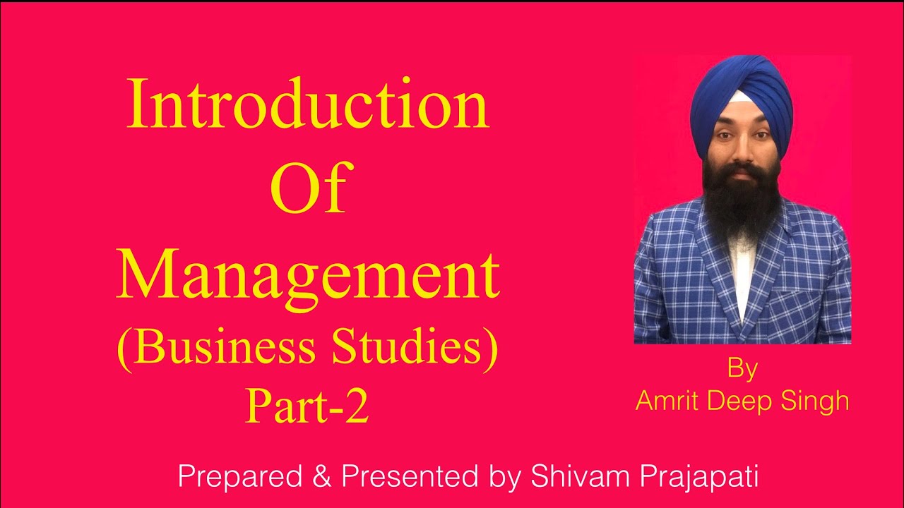 Introduction of management (part-2) for class-12th Business studies ...