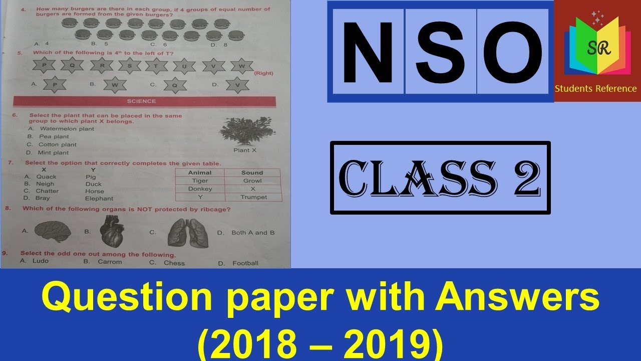 NSO Class 2 question paper 2018Set A / NSO Class 2 question paper (2018 ...