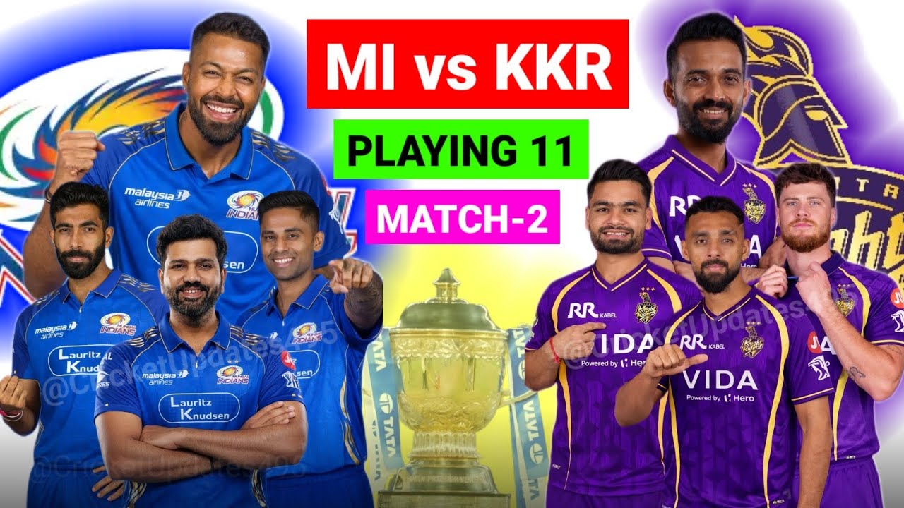 IPL 2026 MI vs KKR Playing 11 | MI vs KKR 2026 Playing 11 And Impact ...