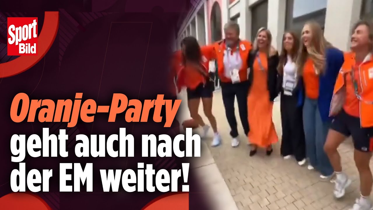 Von links, nach rechts! Holland-Royals tanzen zu EM-Kult-Song ...