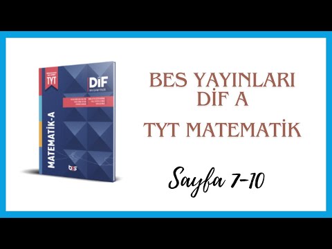 BES Yayınları Tyt Matematik Dif A Detaylı Çözümleri Föy 1 ( Sayfa 7-10 )