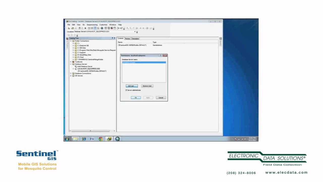 Sentinel: Configuring an SDE Database - YouTube