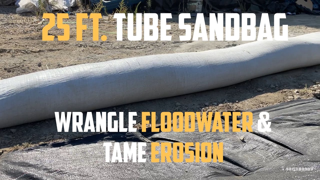 Create A Flood & Erosion Control Barrier with 25 Ft Long Sandbags - YouTube
