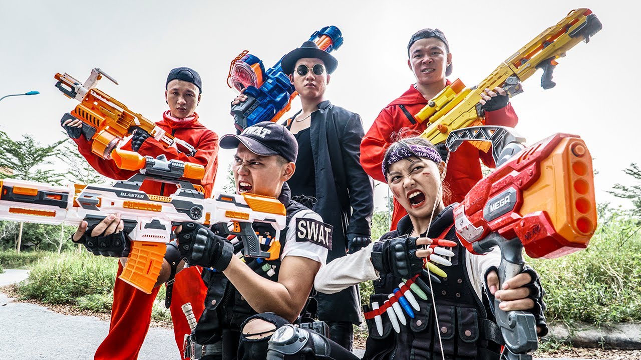 LTT Game Nerf War : Squad Warriors SEAL X Nerf Guns Fight Crime Braum ...