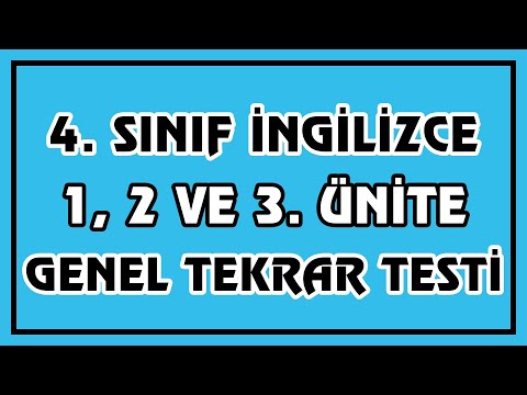 4. Sınıf İngilizce 1, 2 ve 3. Ünite Genel Tekrar Testi | Canlı Ve Anlaşılır Anlatım