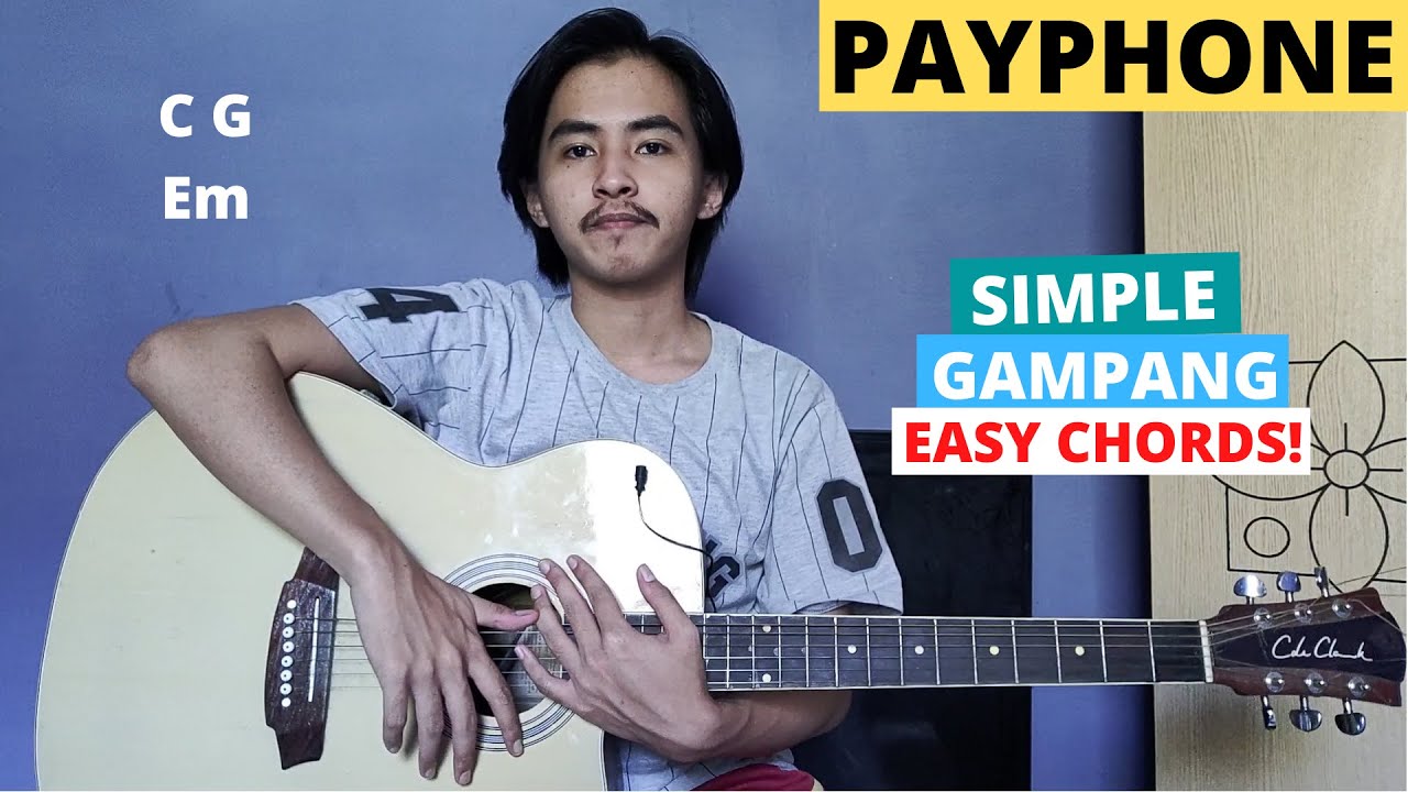 CHORD SIMPLE GAMPANG (Payphone - Maroon 5) (Tutorial Gitar) Easy Chords ...