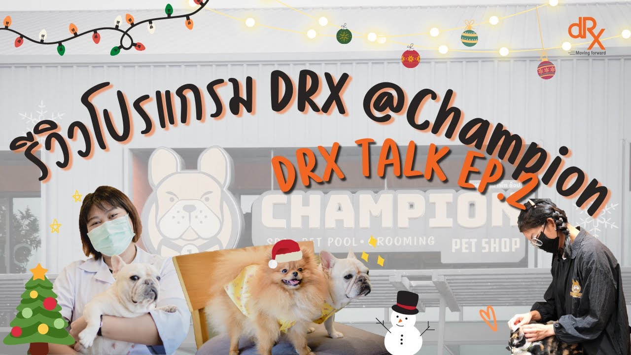 รีวิวโปรแกรม DRX Champion pet shop & wellness center บริการครบวงจร! ย่านสายไหม - DRX talk EP. 2 ...