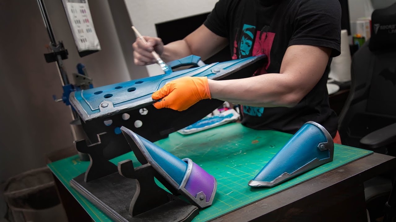 Fishbone Arcane Cosplay | Part 2 | Painting Jinx's Fishbone - YouTube