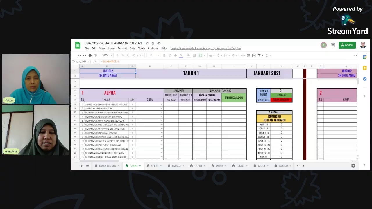TAKLIMAT REKOD TASMIK ONLINE 2021 - DAERAH SEGAMAT - YouTube