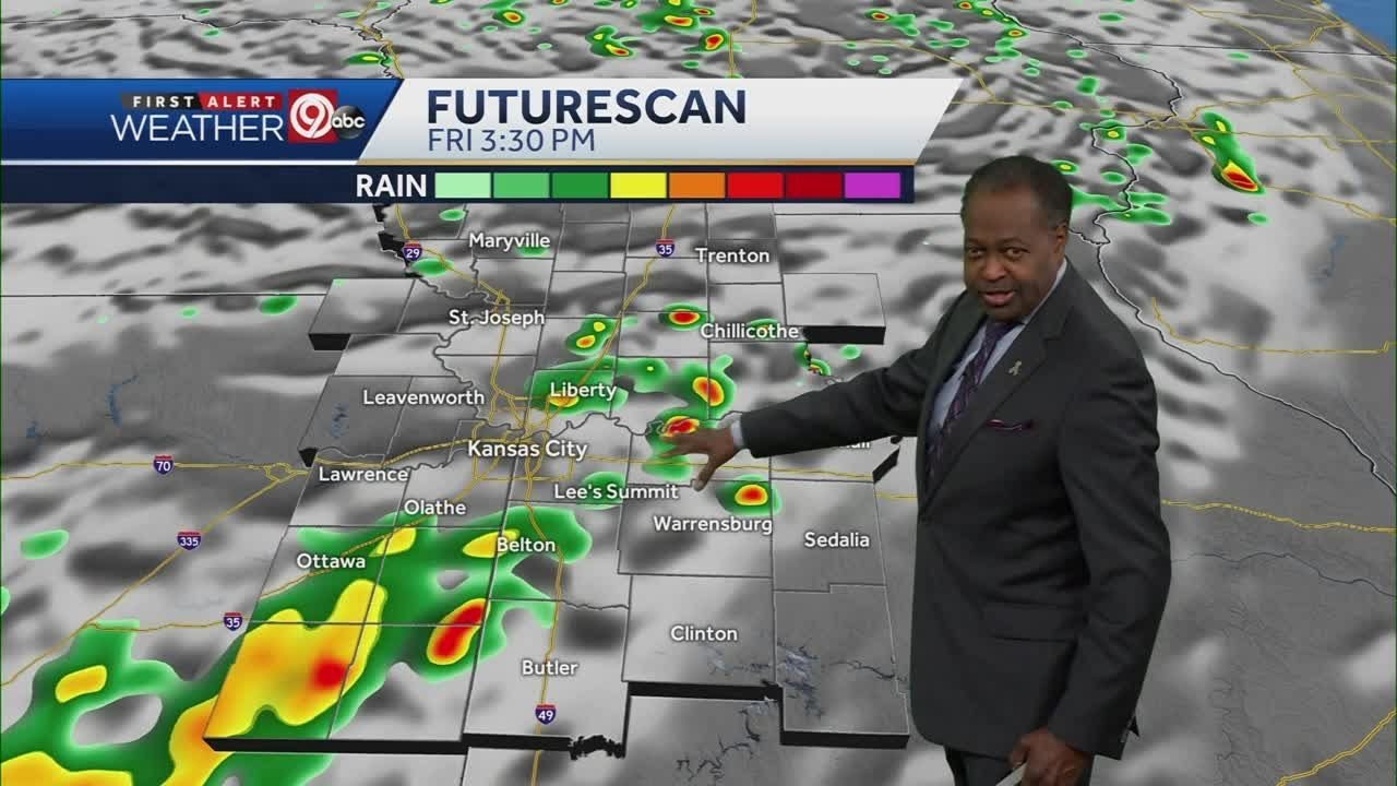 Rain showers, some storms possible Friday afternoon, evening - YouTube