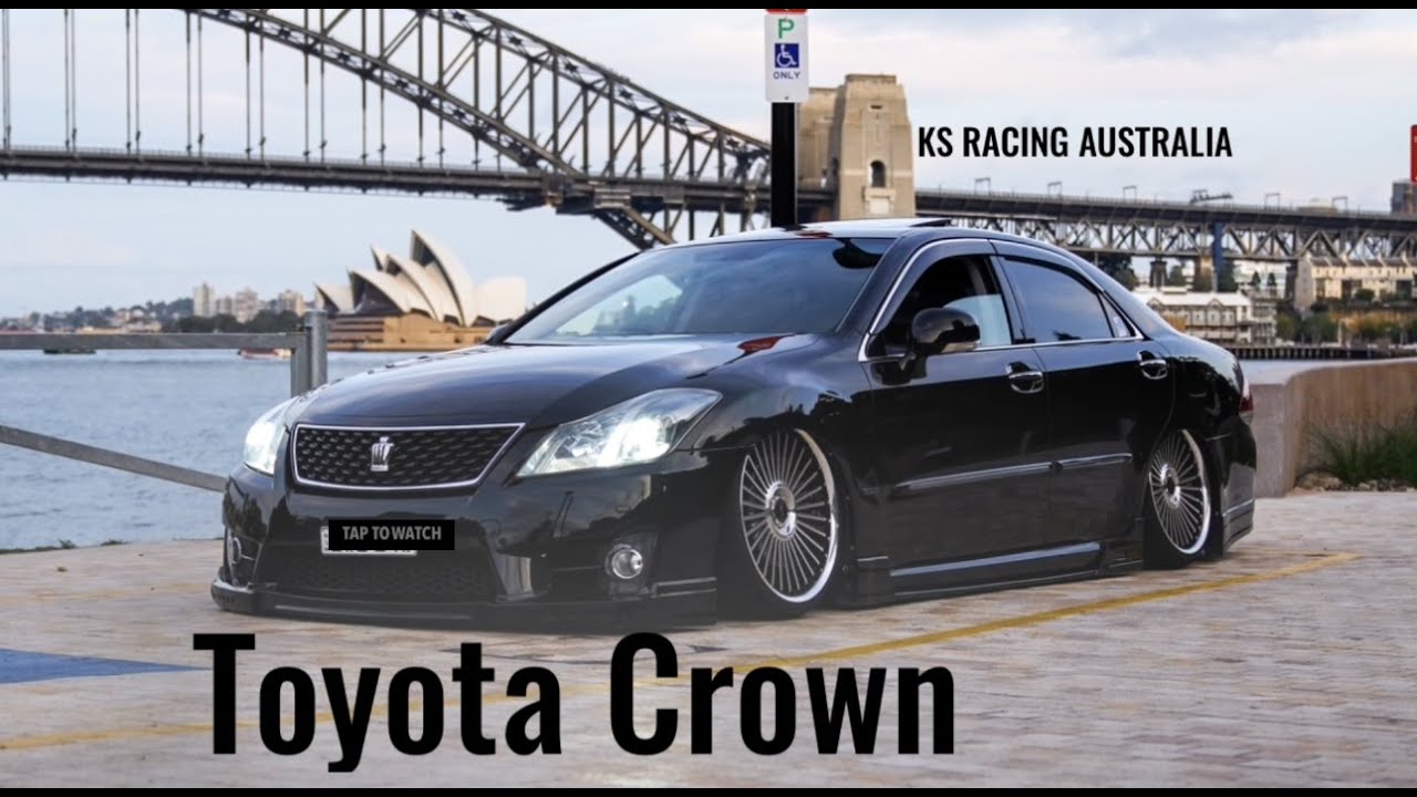 TOYOTA CROWN SLAMMED WITH AIR SUSPENSION || KS RACING || SYDNEY - YouTube