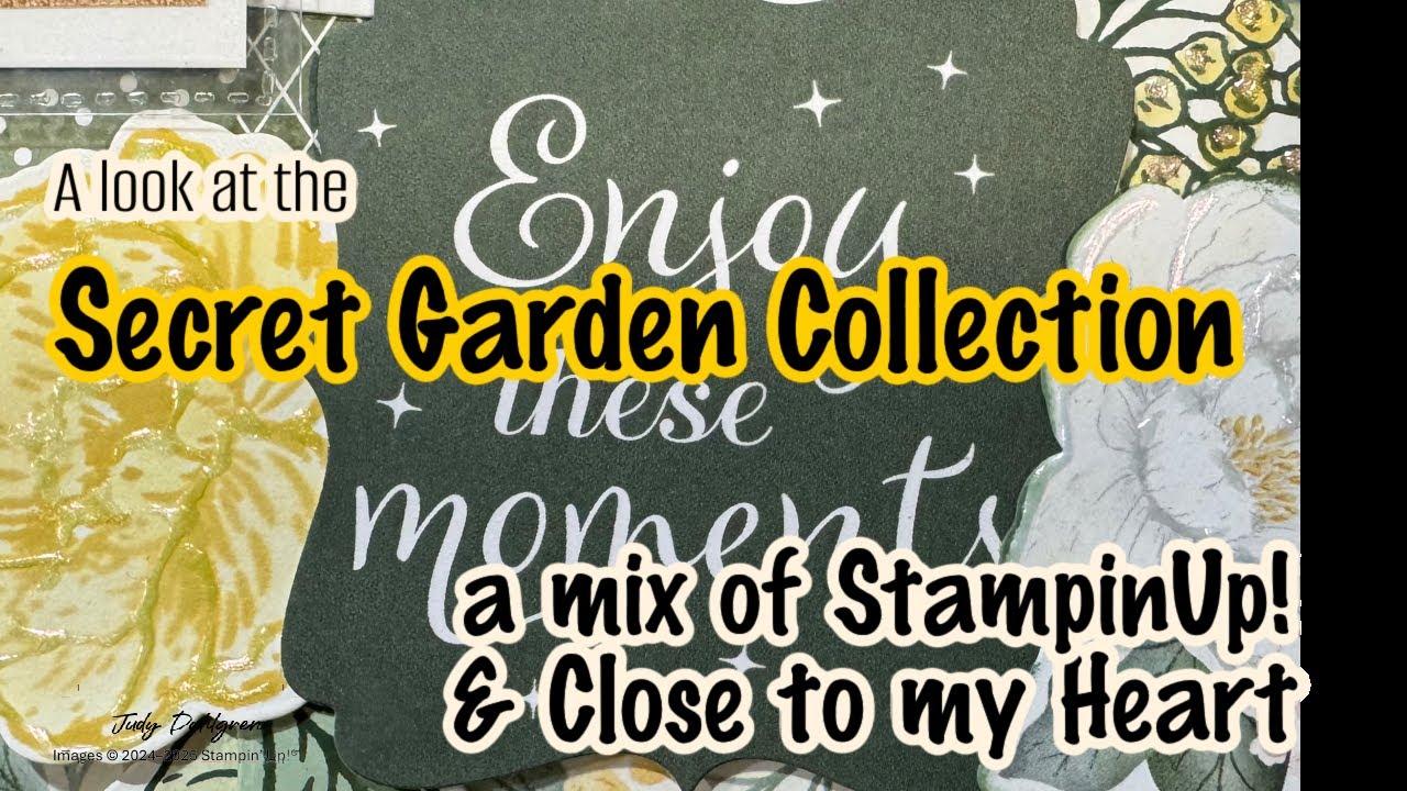 StampinUp! Secret Garden Collection walk through and 1st 2-page layout ...