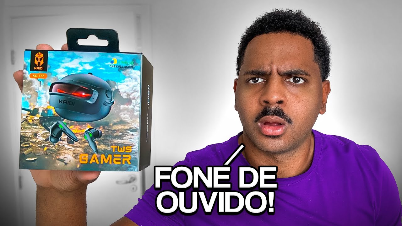 Comprei o melhor FONE DE OUVIDOS Gamer KD 777 da Shopee * Fone ...