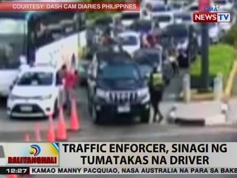 BT: Traffic enforcer sa BGC, sinagi ng tumatakas ng driver - YouTube