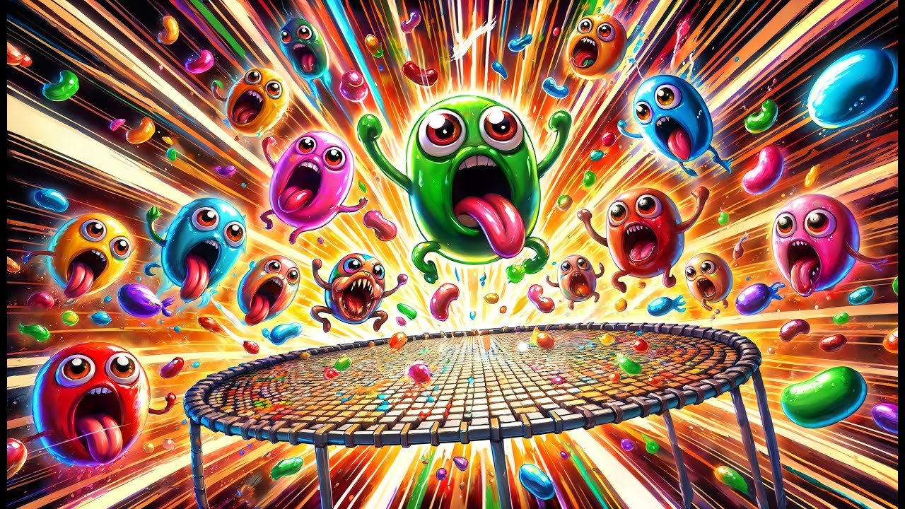 JELLY BEAN TRAMPOLINE! | AI-Generated Bouncy EDM Track with Bass Drops ...