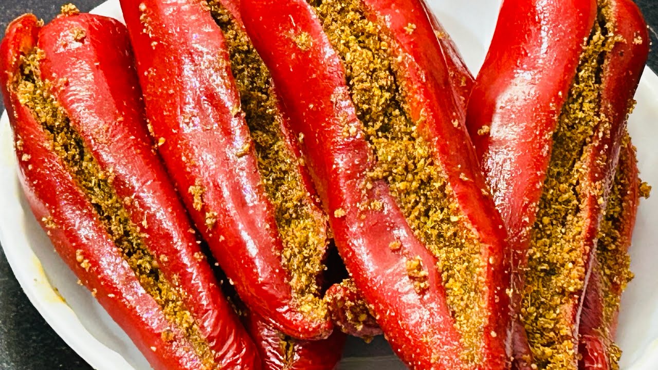 Delicious And Tasty Red Mirch Bharwa Achaar / No Presrevative / Red ...