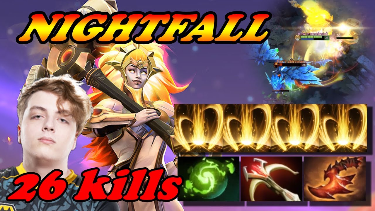 Nightfall Dawnbreaker 26 kills very high physical damage build | Giveaway | Dota 2 Pro Gameplay ...