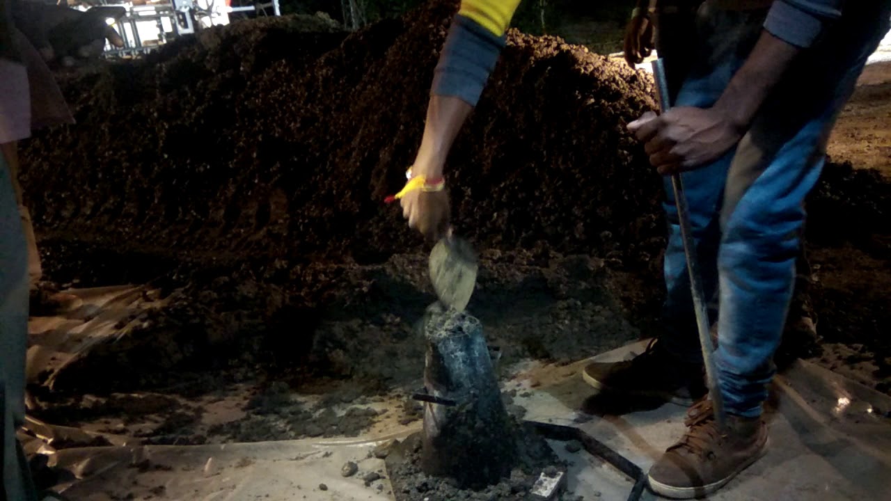 Slump Test for Pavement Quality Concrete (PQC) on site. - YouTube