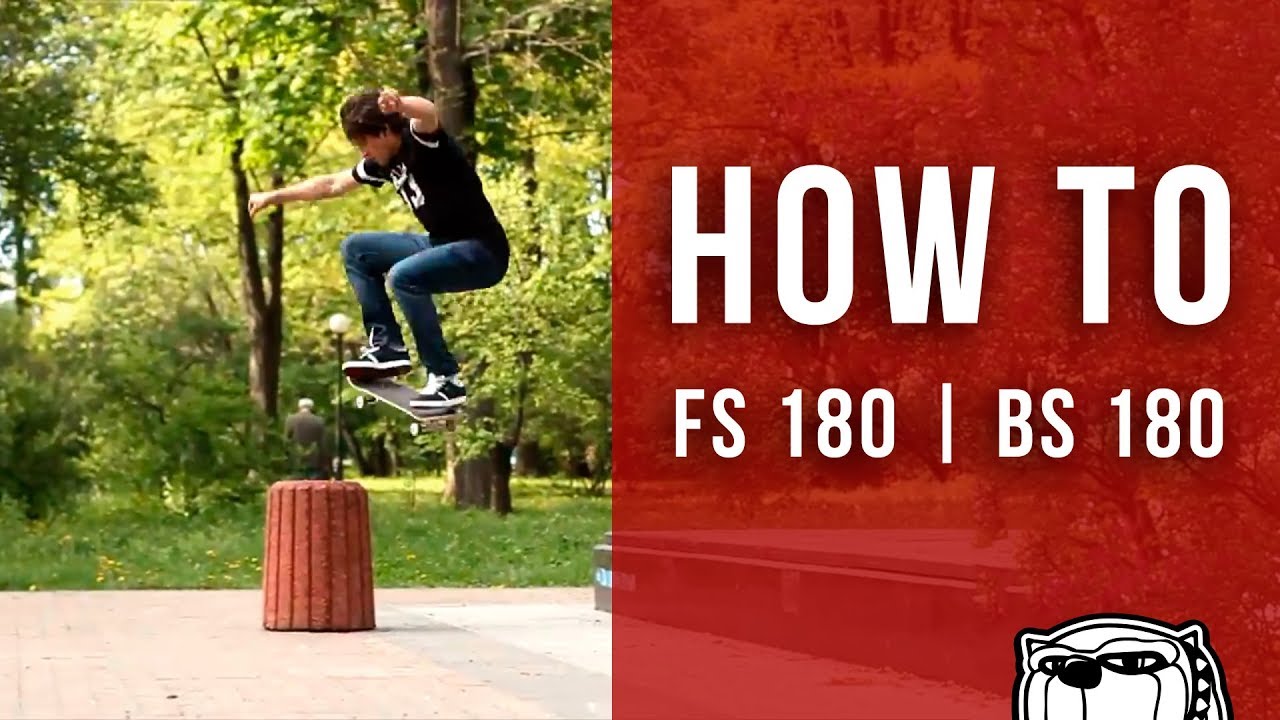Видео школа скейтбординга - Frontside 180, Backside 180 [2 серия] - YouTube