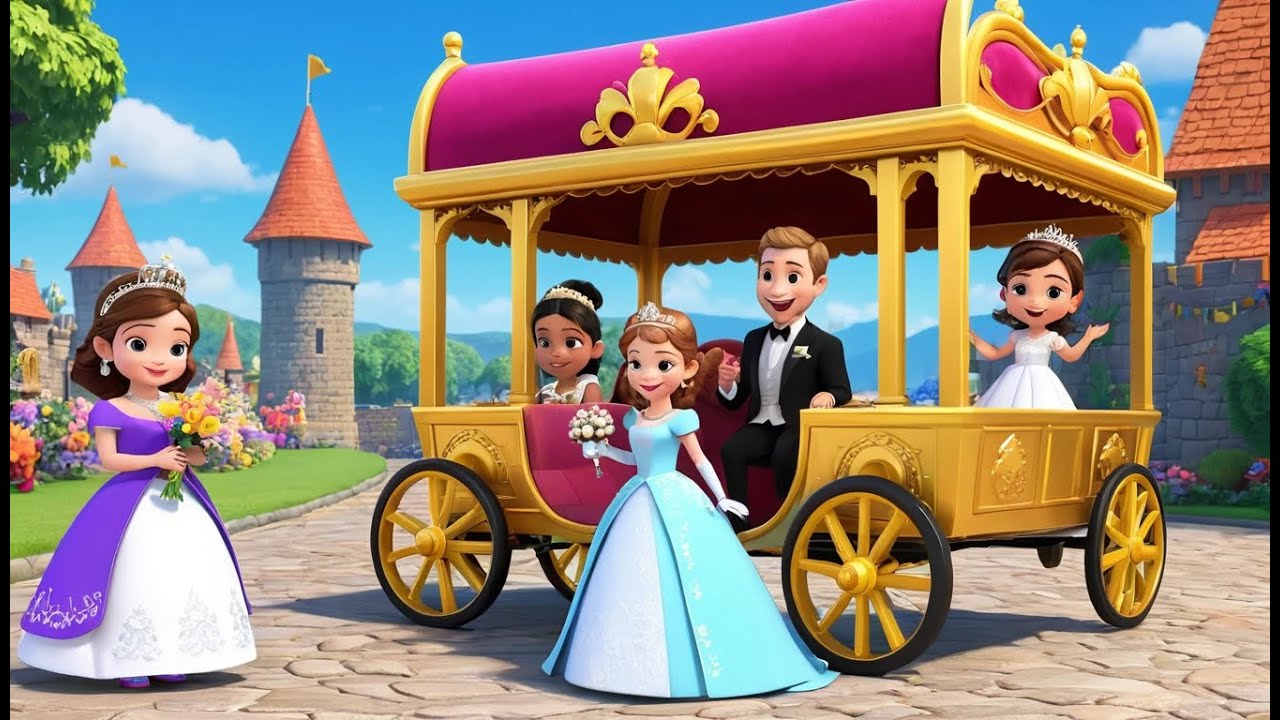 Queen’s Golden Wagon Went for Wedding 👑 | 3D Animated Nursery Rhyme for ...