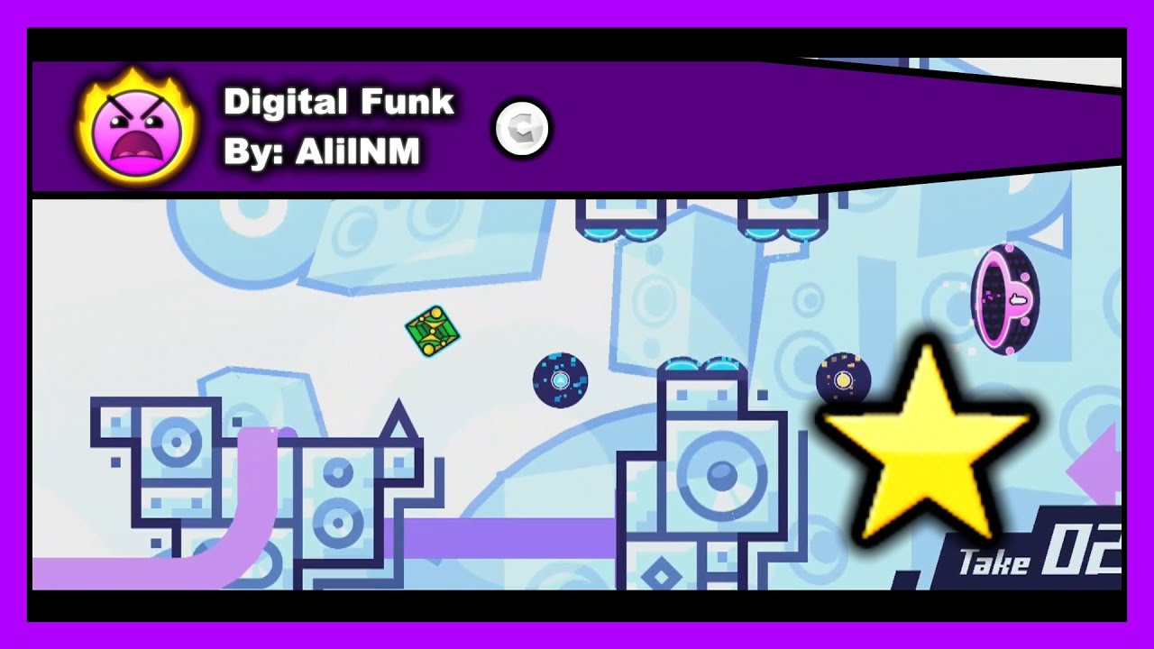 Geometry Dash - Digital Funk by AlilNM (All 1 Coin) 100% Complete - YouTube