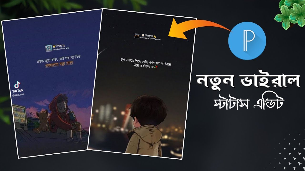 Tiktok Viral Status video editing || Video Editing Apps || Pixellab ...